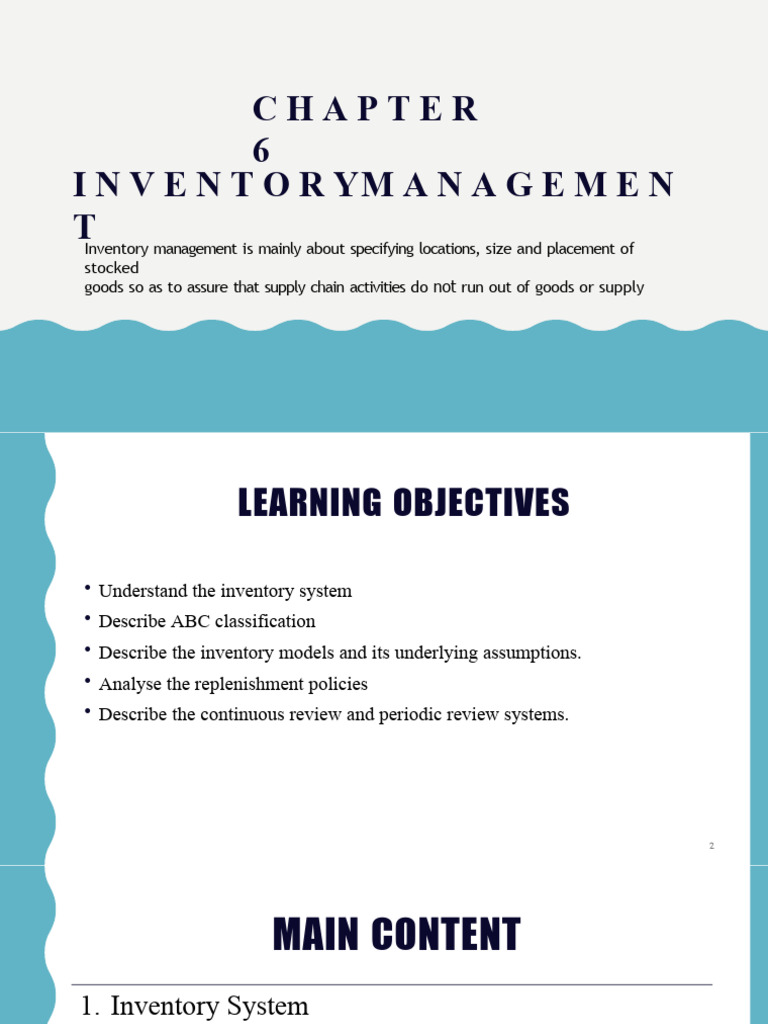 Chapter 6 - Inventory Management FULL | PDF | Inventory | Management Accounting