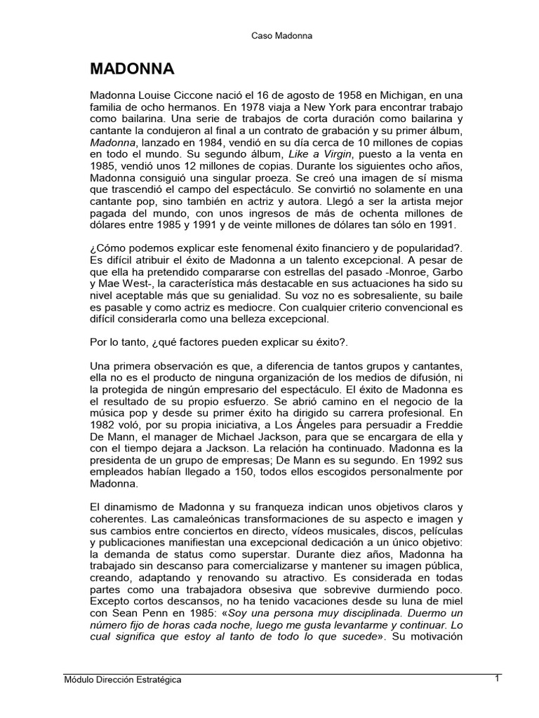 Caso Madonna | PDF