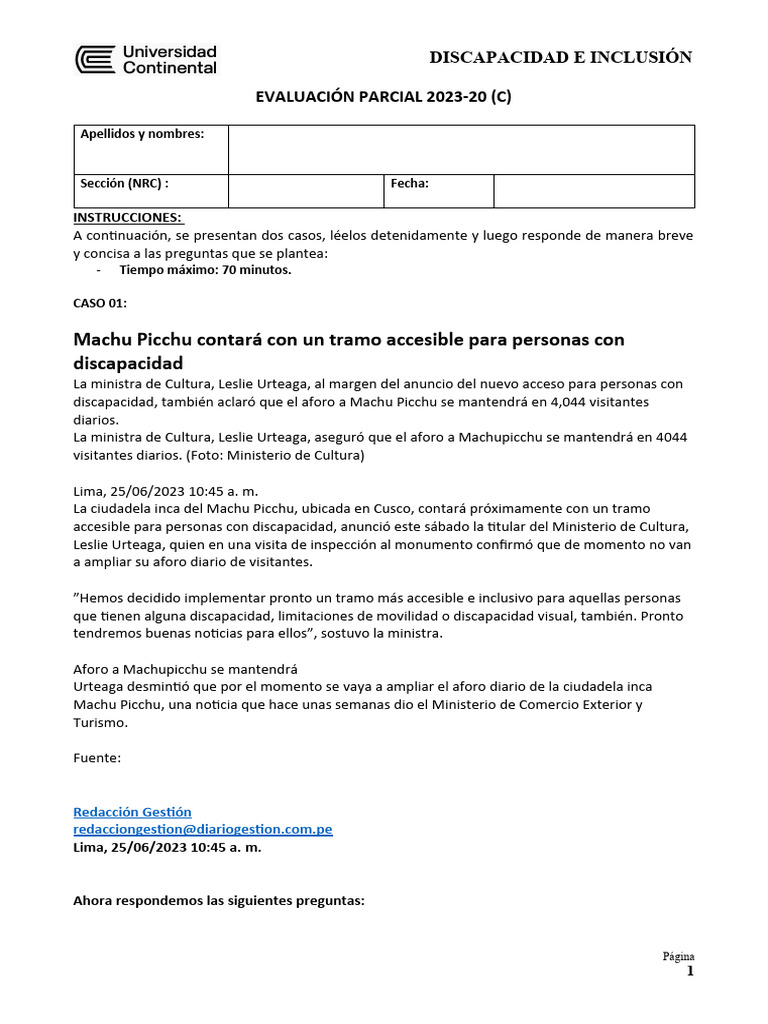 DeI Evaluación Parcial 2023-20 | PDF | Votación | Invalidez