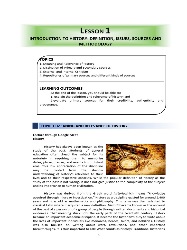 Bped Module Lesson 1 5 Philippine History Final | PDF | Primary Sources