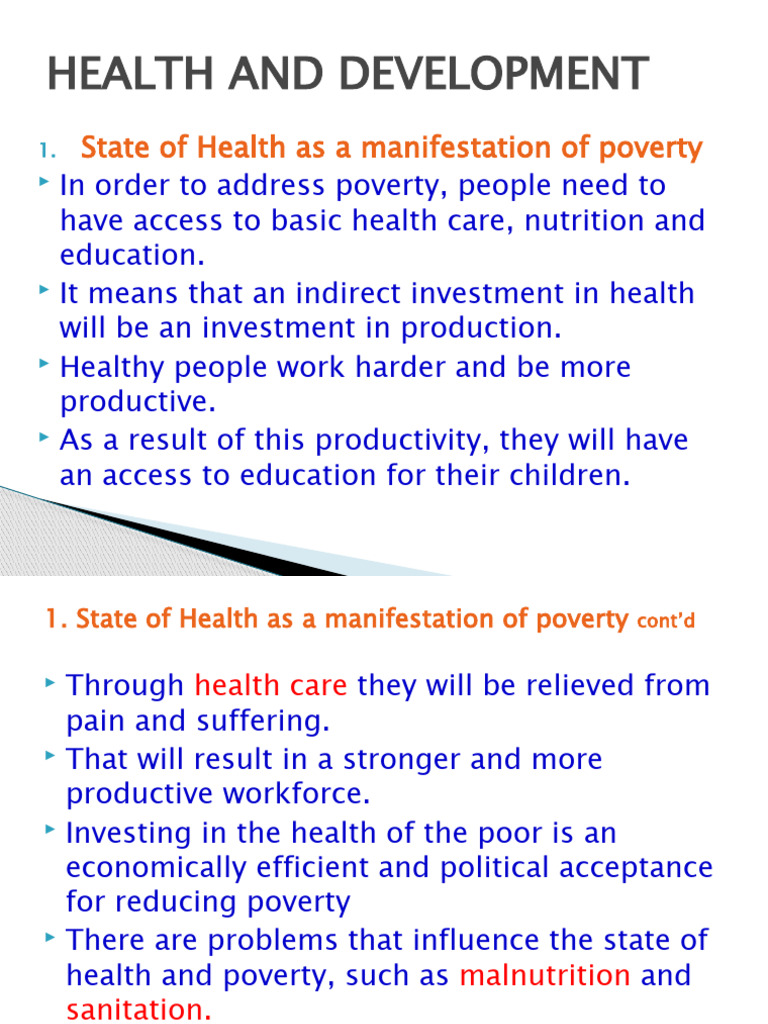 Health and Development | PDF | Hiv/Aids | Poverty