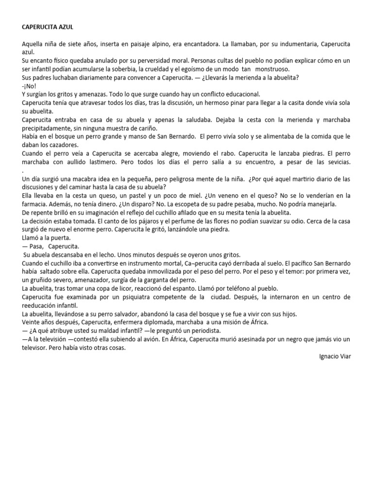 CAPERUCITA AZUL | PDF