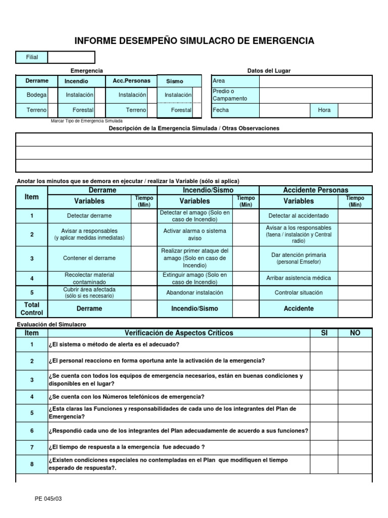 Formato de Simulacro | PDF