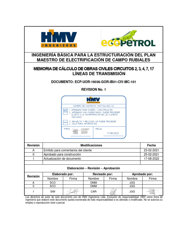 Ecp-Uor-19036-Gor-Ib01-Civ-Mc-101-1 2,3,4,7,17 | PDF | Fundación (Ingeniería) | Hormigón