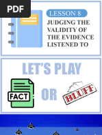 DLP Grade 9 Fallacy Fact Opinion | PDF | Fallacy | Truth