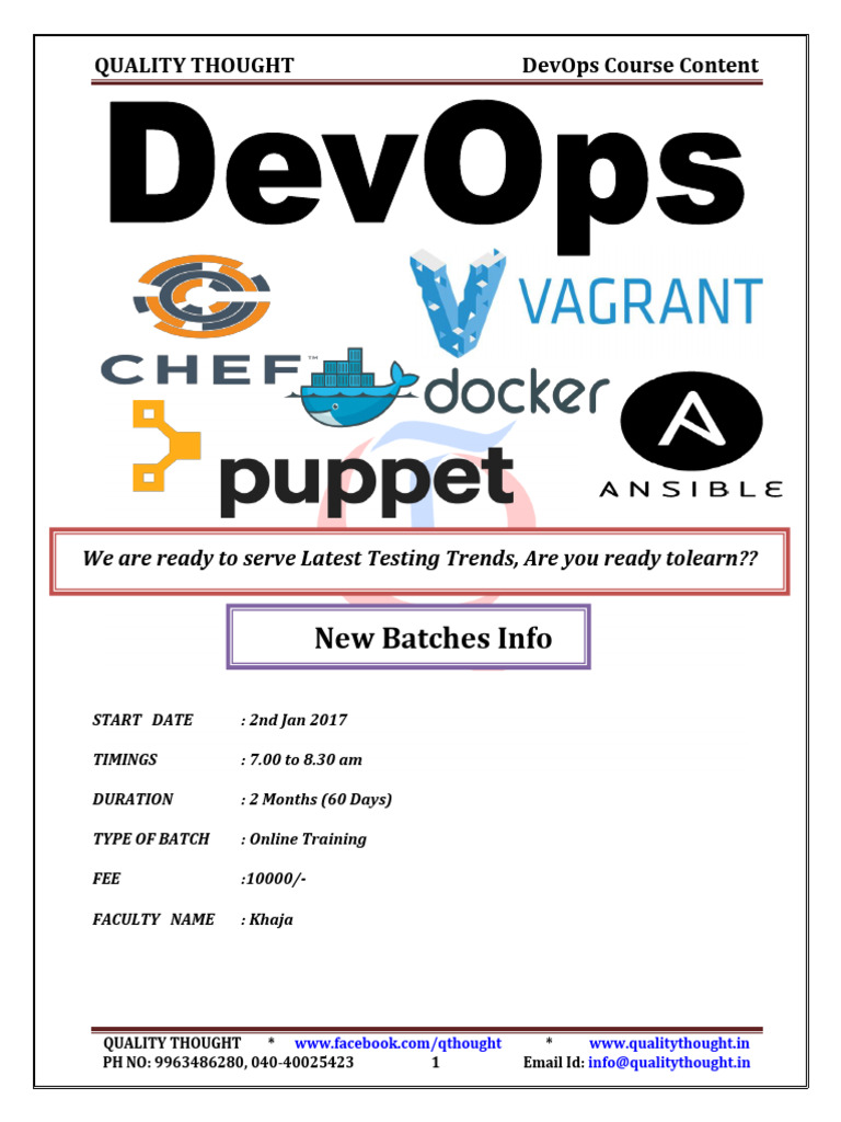DevOps Course Content For Online | PDF | Software As A Service | Cloud ...