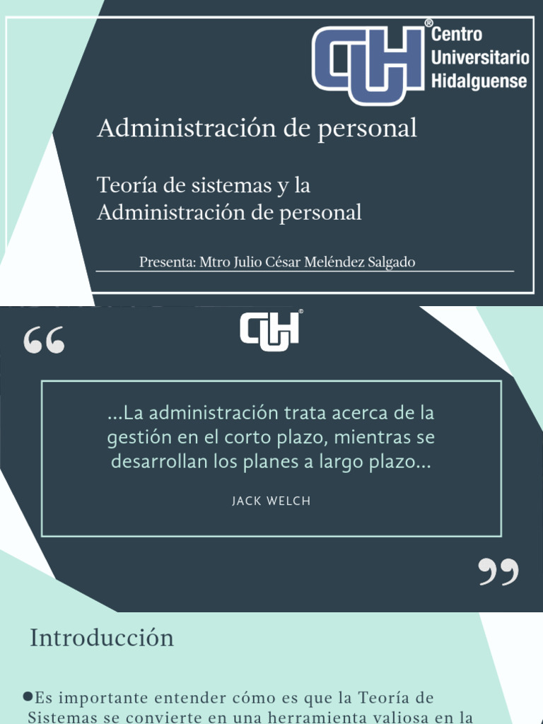 Teoría de sistemas y Admin. de Personal | PDF | Gestión de recursos humanos | Cognición
