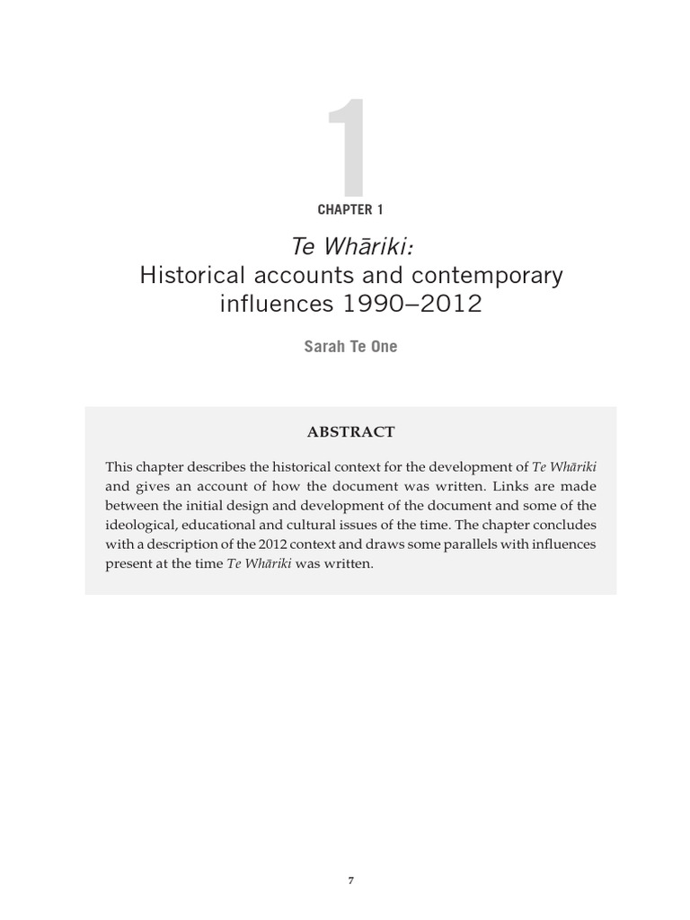 Weaving Te Whariki 2 - ch1 | PDF | Early Childhood Education | Māori People