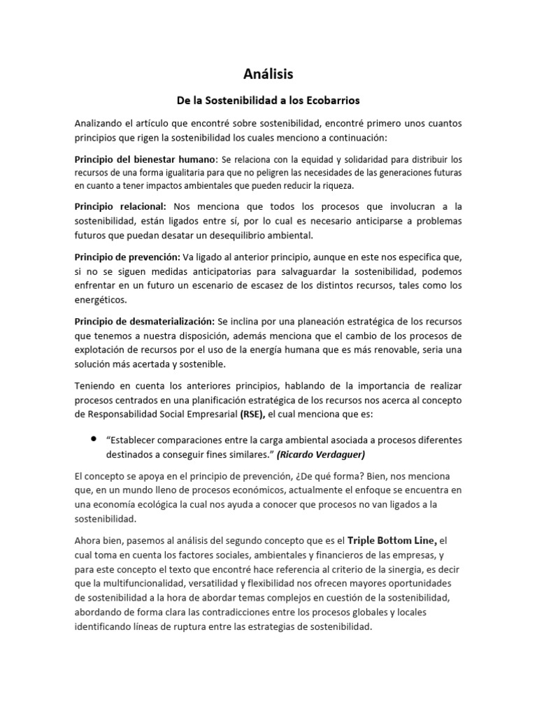 Análisis y Cuadro Comparativo - de La Sostenibilidad A Los Ecobarrios ... Análisis y Cuadro Comparativo - de La Sostenibilidad A Los Ecobarrios ...