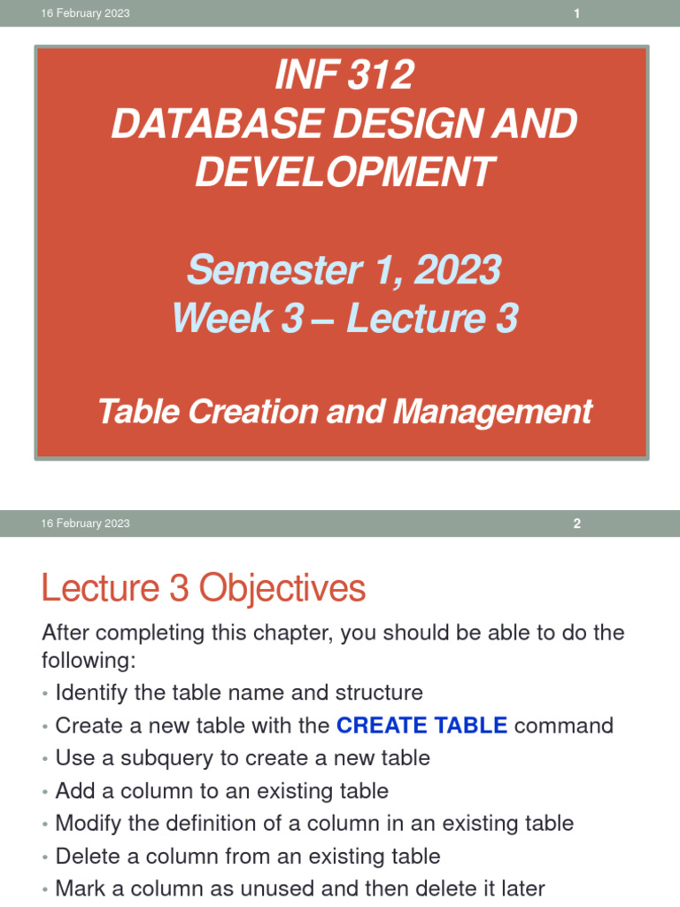 Lecture_03_S1_2023 | PDF | Relational Database | Table (Database)