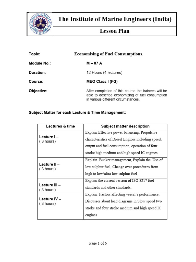 M-19 Economising of Fuel Consumptions | PDF | Fuel Oil