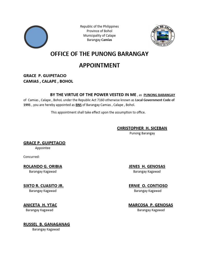 Appointment BNS | PDF