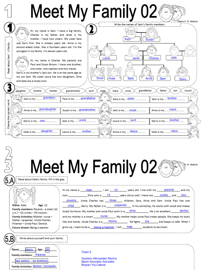 Meet My Family 02 Fun Activities Games - 667 | PDF | Family