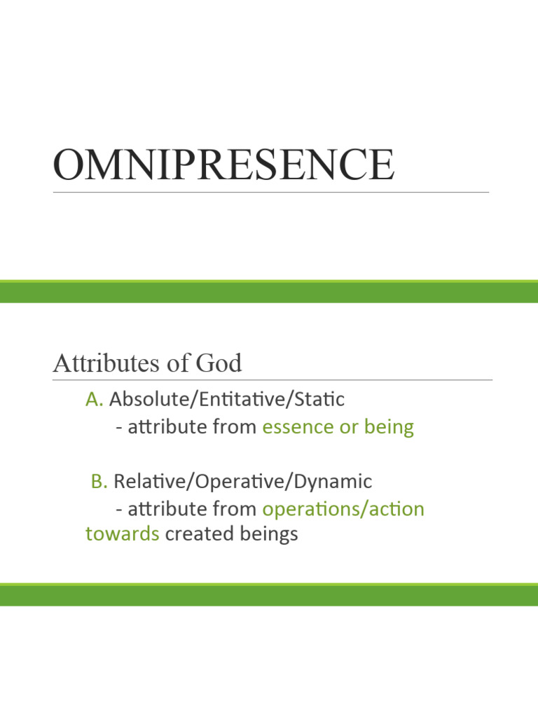 Omnipresence of God | PDF | God | Religious Belief And Doctrine