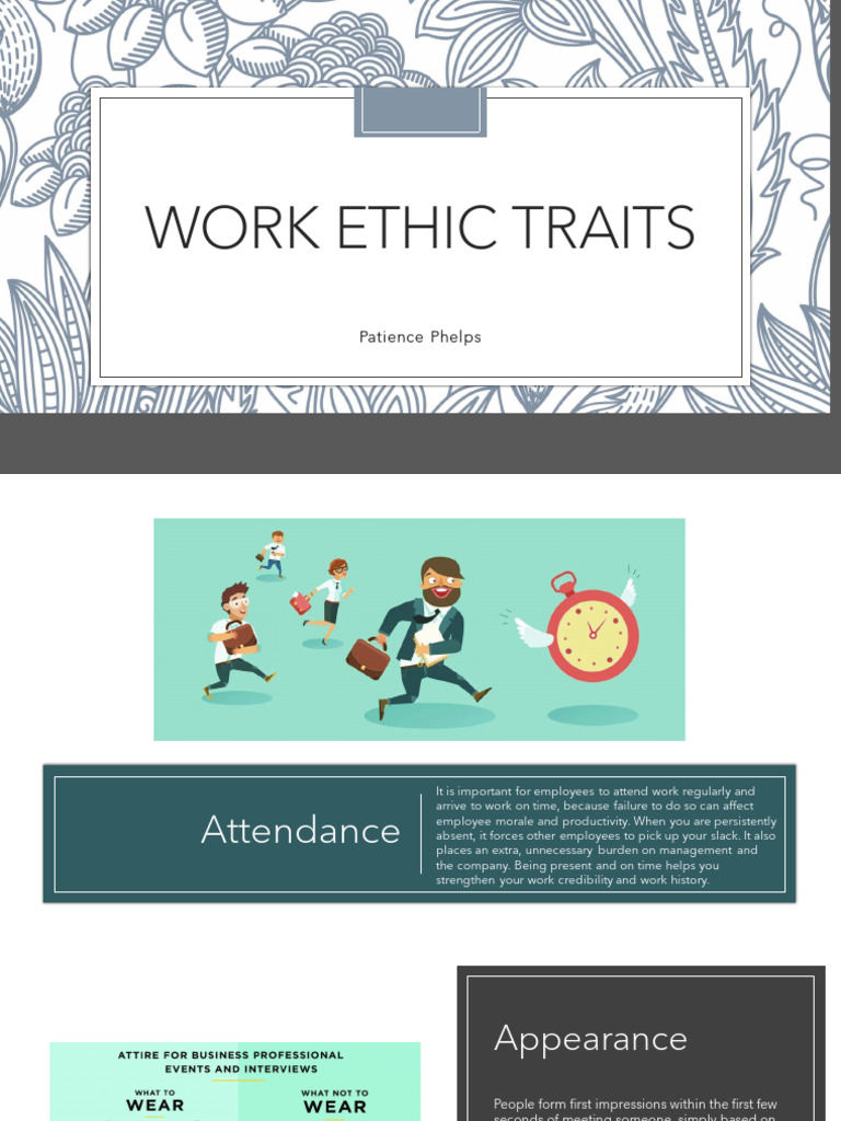 Work Ethic Traits PDF | PDF | Communication | Employment