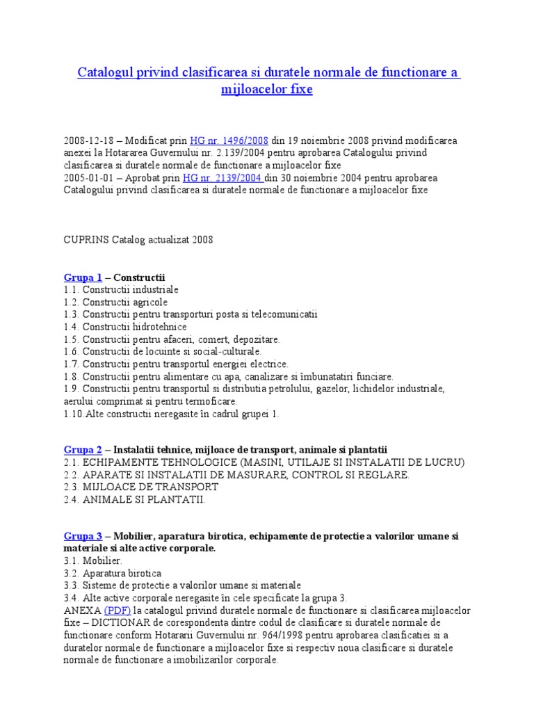 Catalog Mijloace Fixe | PDF