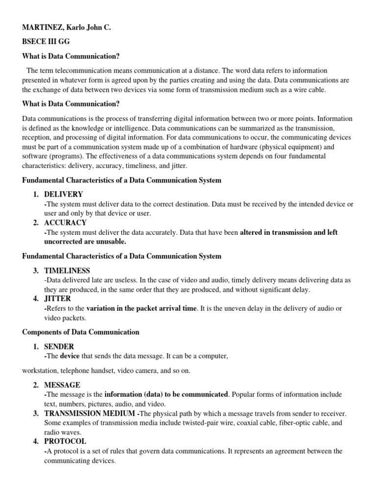 Reviewer in Data Comms | PDF | Network Topology | Duplex (Telecommunications)