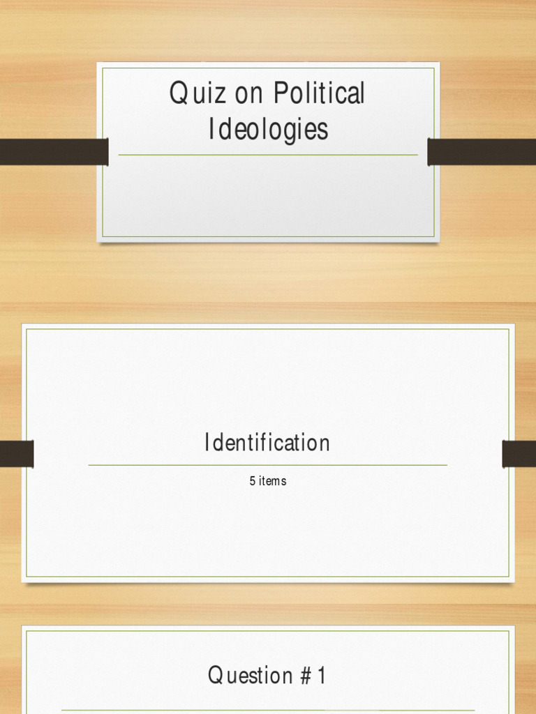 Political Ideology Quiz | PDF | Socialism | Marxism