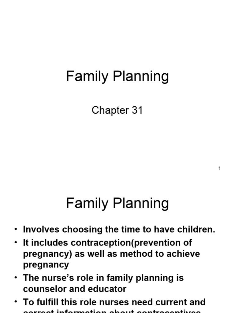 Comprehensive Guide to Family Planning | PDF | Combined Oral ...