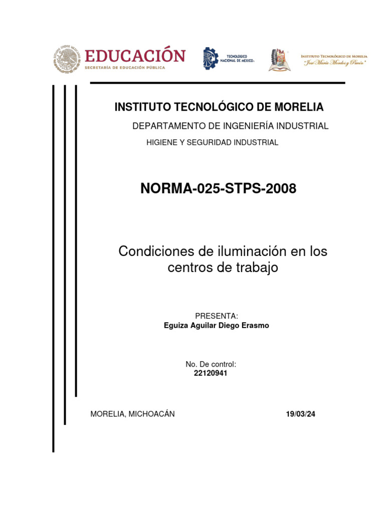 Norma 025 STPS 2008 | PDF | Encendiendo | Evaluación