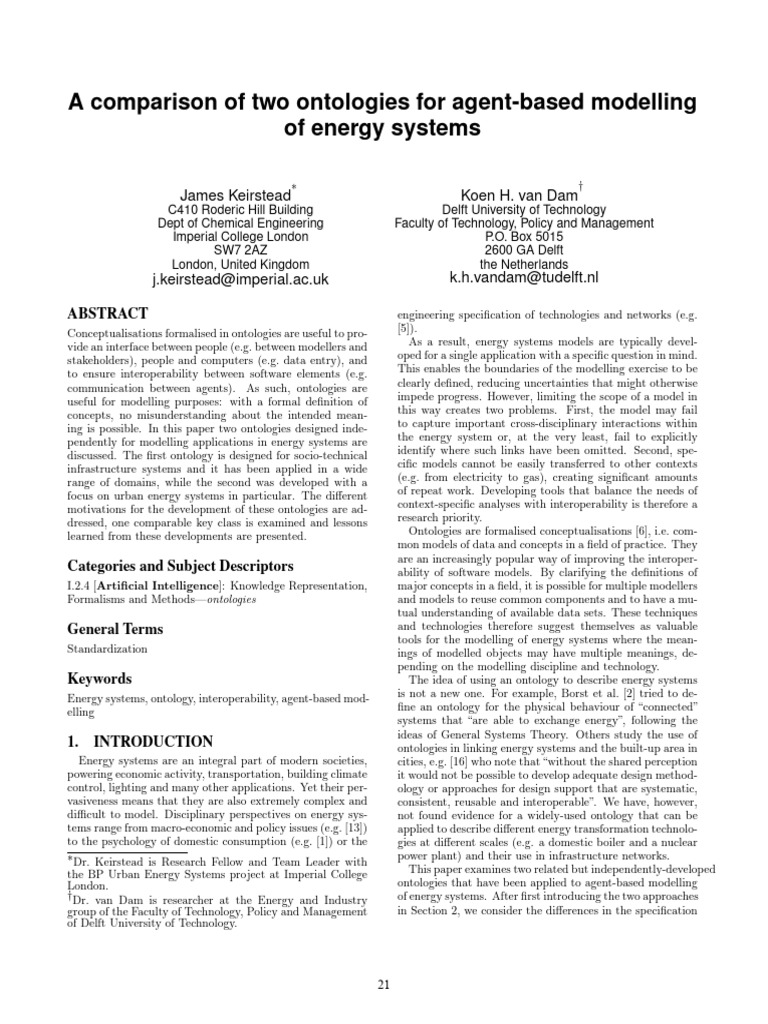 A Comparison of Two Ontologies For Agent-Based Modelling | PDF | Class ... A Comparison of Two Ontologies For Agent-Based Modelling | PDF | Class ...