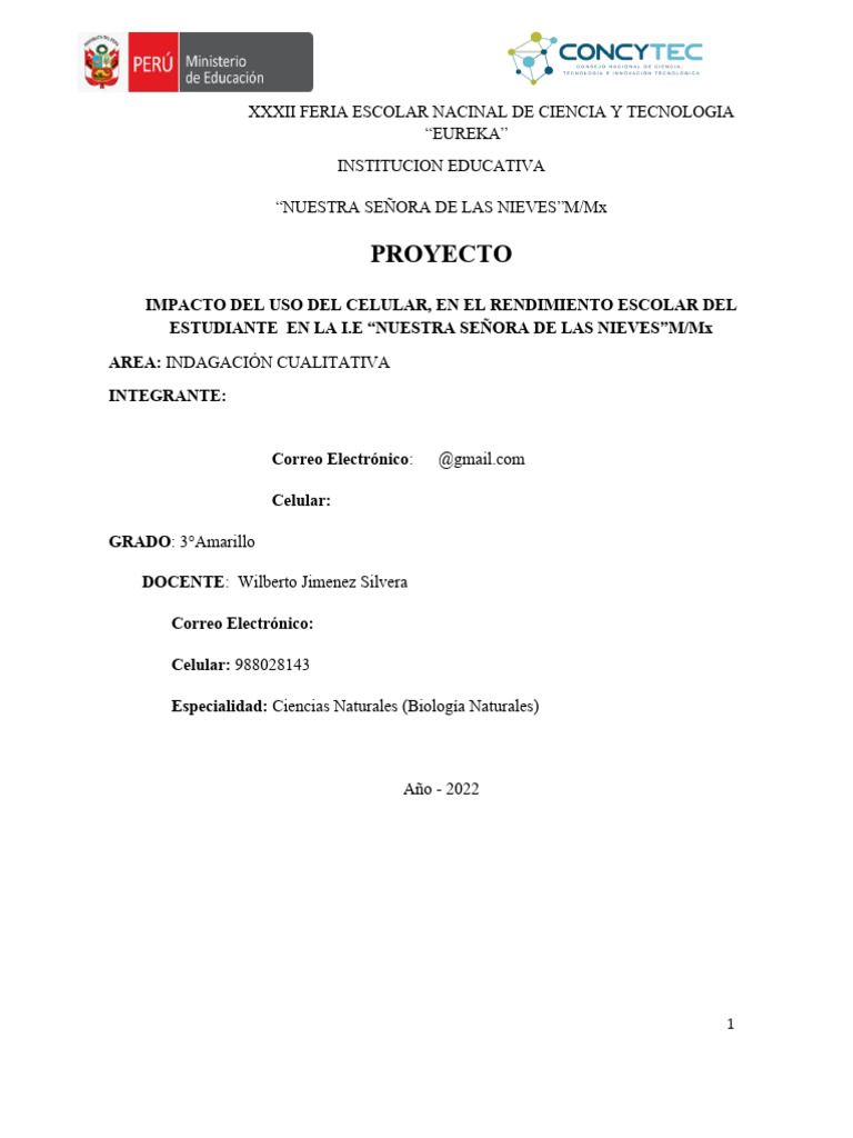 Impacto del Celular en el Rendimiento Escolar | PDF | Servicio de redes ...