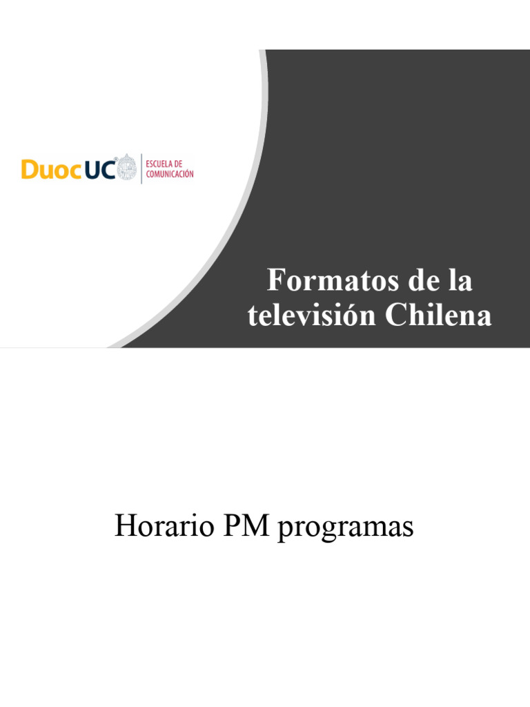 1 1 2 Formatos PM Programas | PDF | Radiodifusión | Televisión