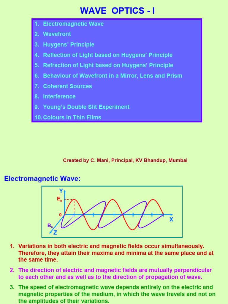 Ch-10 Wave - Optics - 1 | PDF | Waves | Wavelength