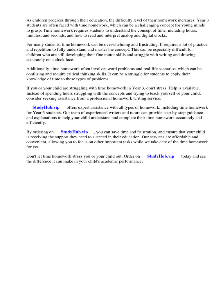 Time Homework Y3 | PDF | Homework | Worksheet