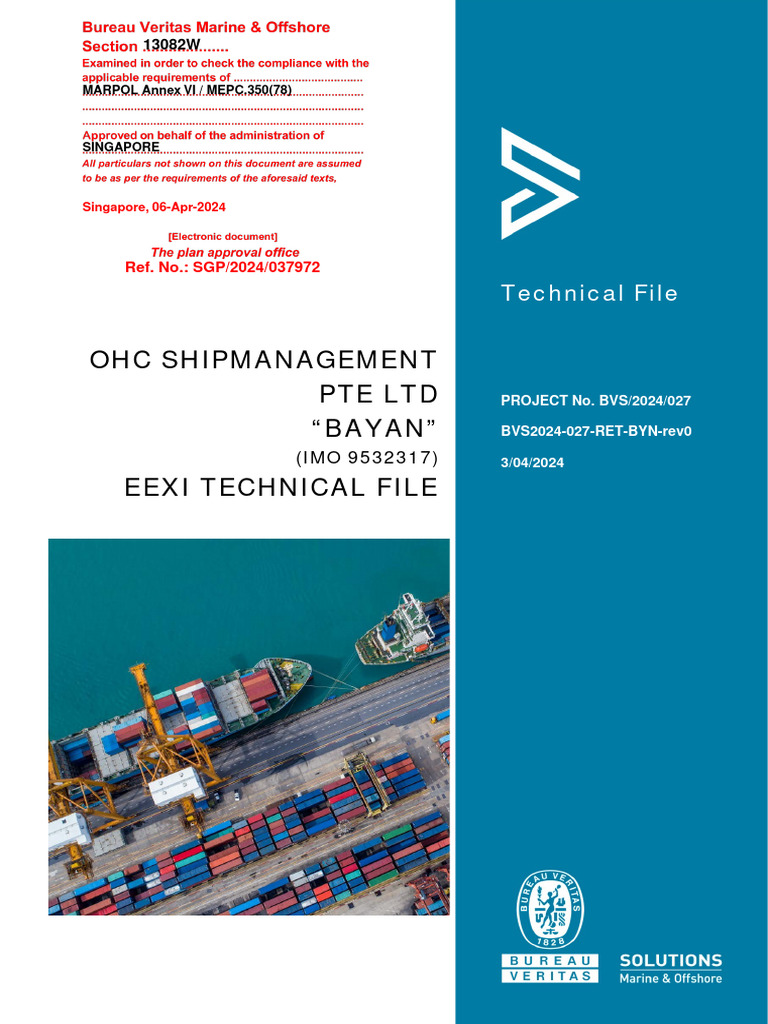 Bvs2024 027 Ret Byn Rev0 Bayan Eexi Technical File BV | PDF | Marine ...