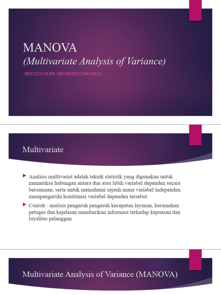 Panduan MANOVA untuk Peneliti | PDF