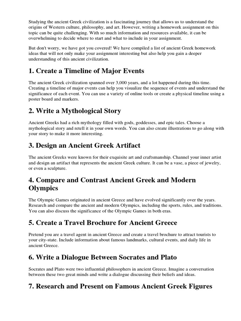 Ancient Greek Homework Ideas | PDF | Ancient Greece | Greece