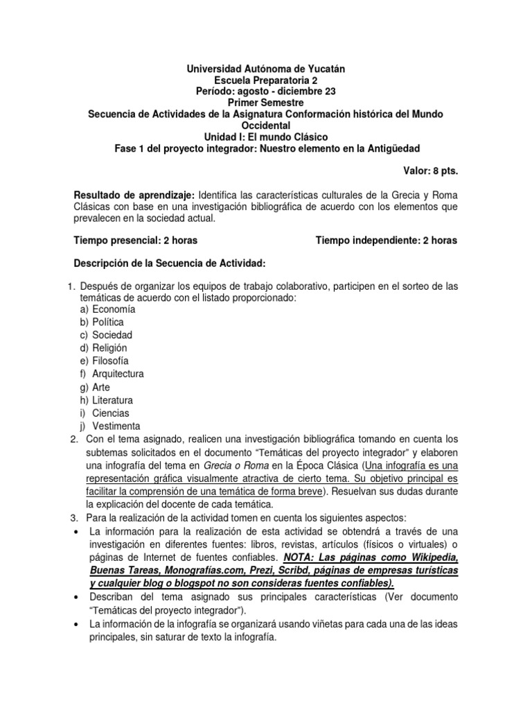 CHMO Descripción Del Proyecto Integrador 23-24 | PDF | Infografia ...