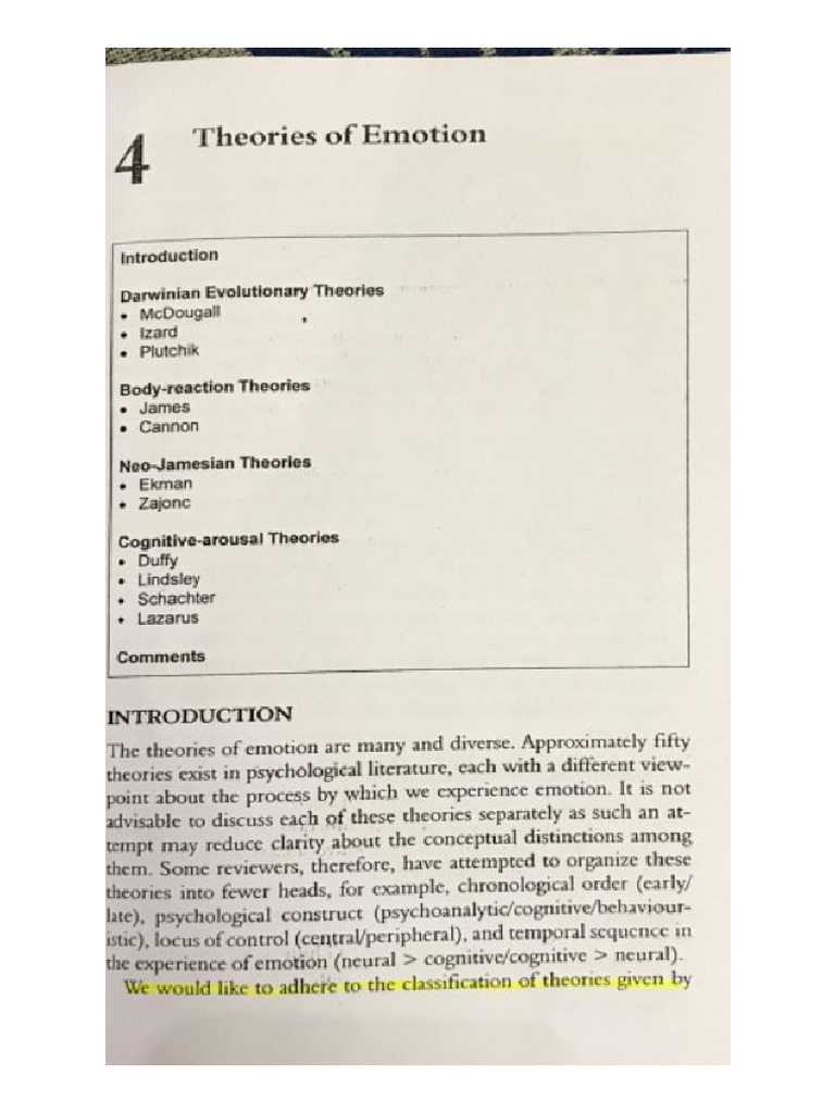 Unit 4 Theories of Emotion | PDF