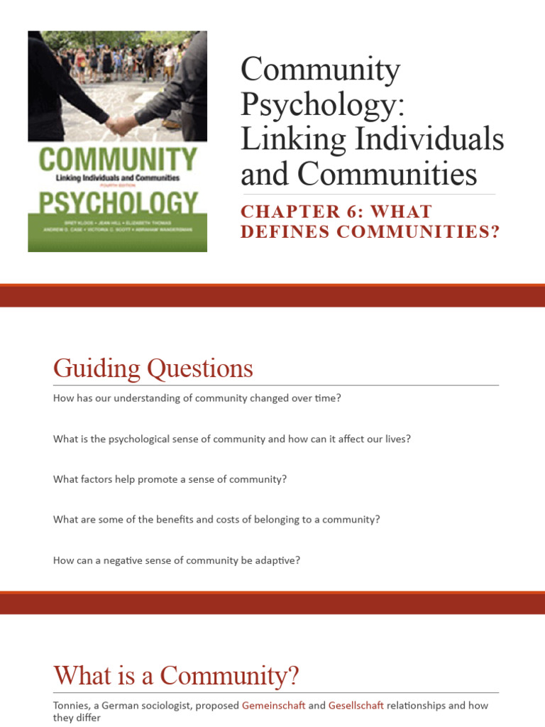 Chapter 6 Lecture Slides - 4e 1 | Download Free PDF | Community | Social Capital