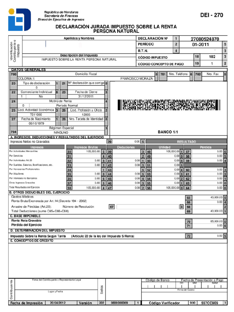 Declaracion PDF | PDF