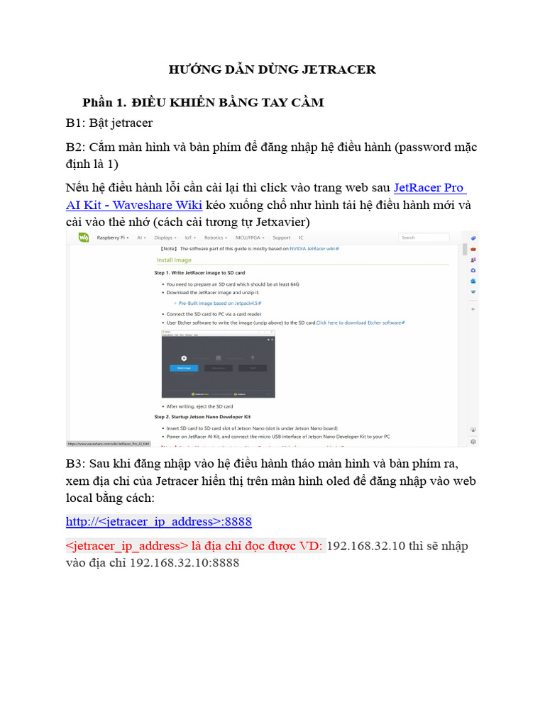 Instructions For Jetracer | PDF