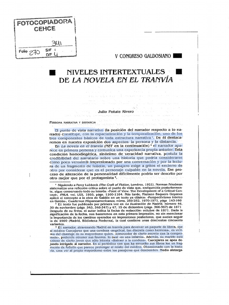 PEÑATE RIVERO, Julio - Niveles Intertextuales de La Novela en El ...