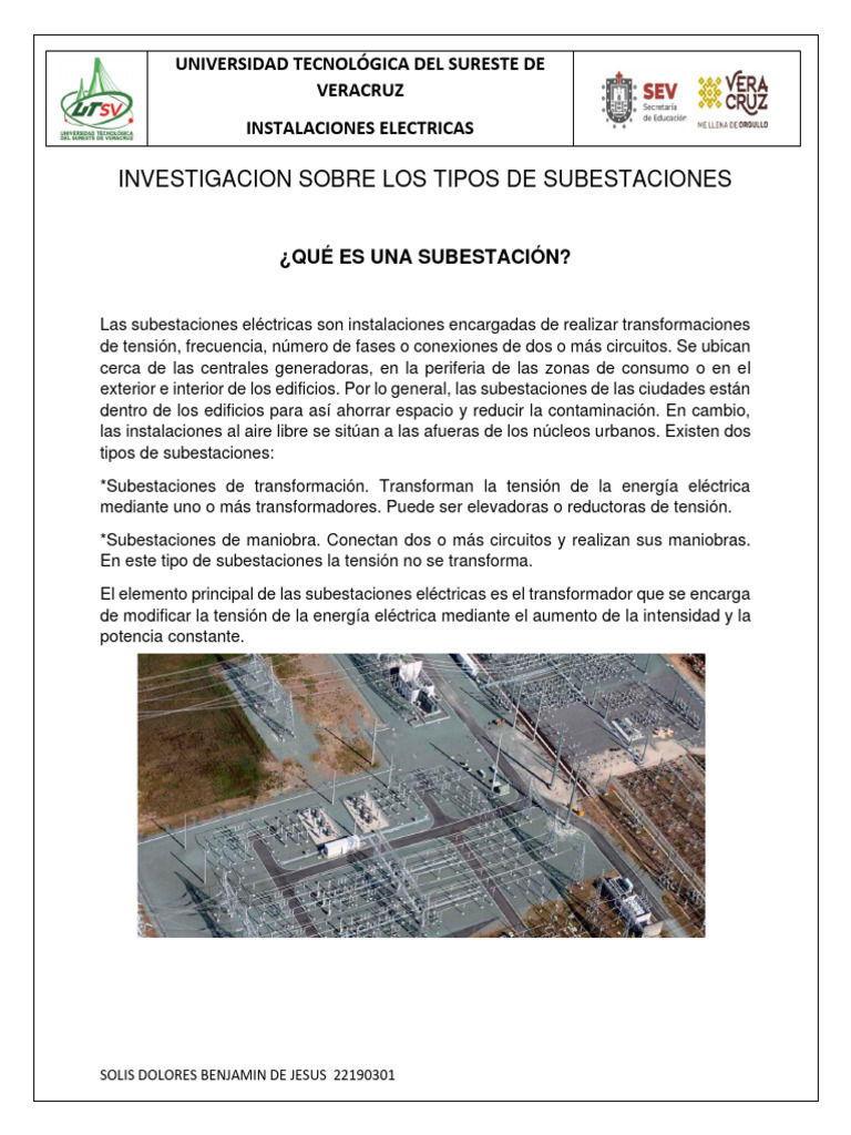 Tipos de Subestaciones | PDF