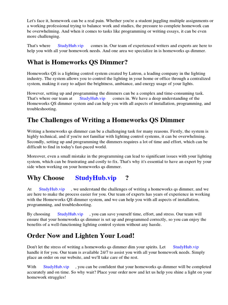 Homeworks Qs Dimmer | Download Free PDF | Lighting | Http Cookie