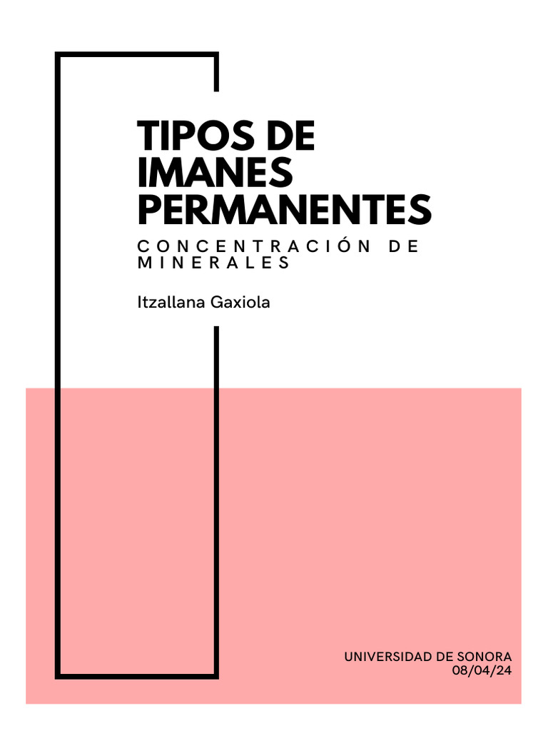 Tipos de Imanes Permanentes | PDF | Imán | Cobalto