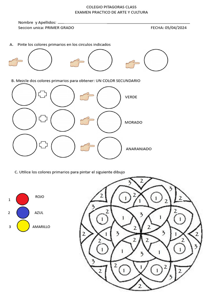 Examen Primer Grado | PDF