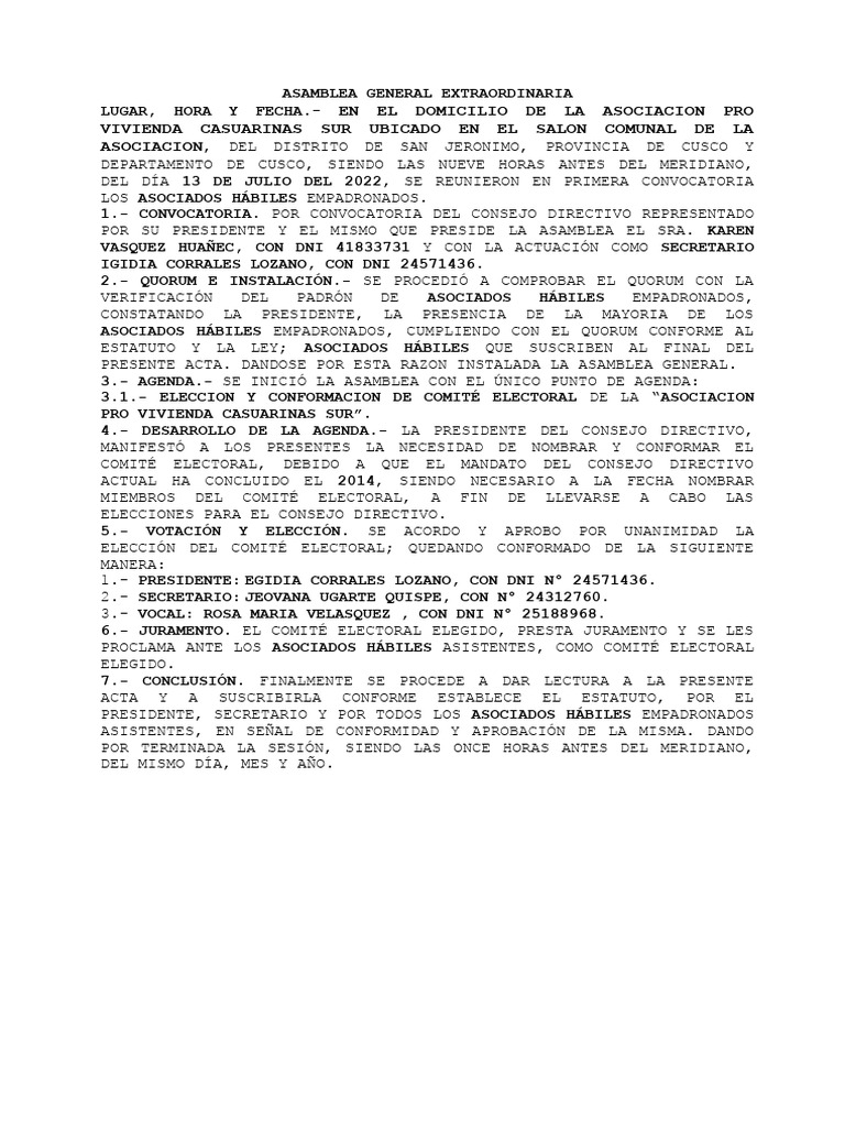 Actas de RENOVACION ALDO | PDF | Gobierno | Eventos políticos