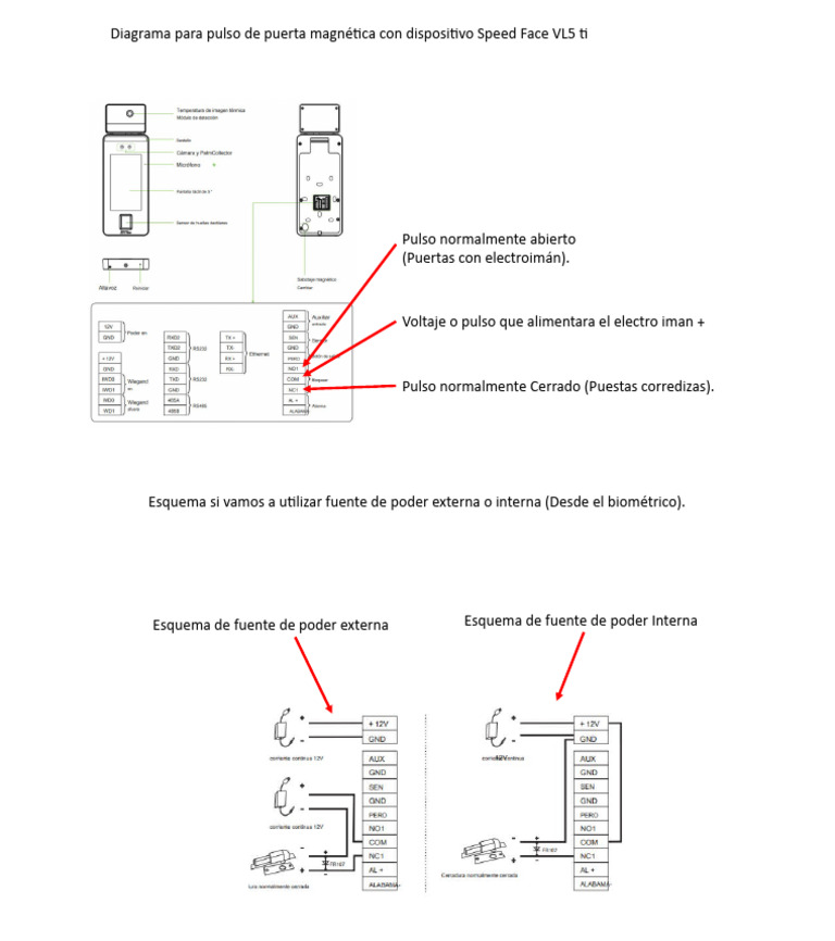 Configuracion Puerta Iman Speed Face VL5 Ti | PDF | Métodos y ...
