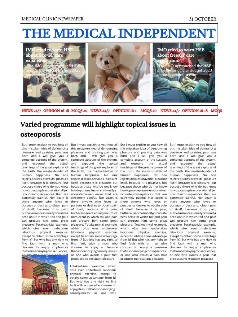 Copy of Medical Clinic Newspaper | PDF | Pleasure | Emotions