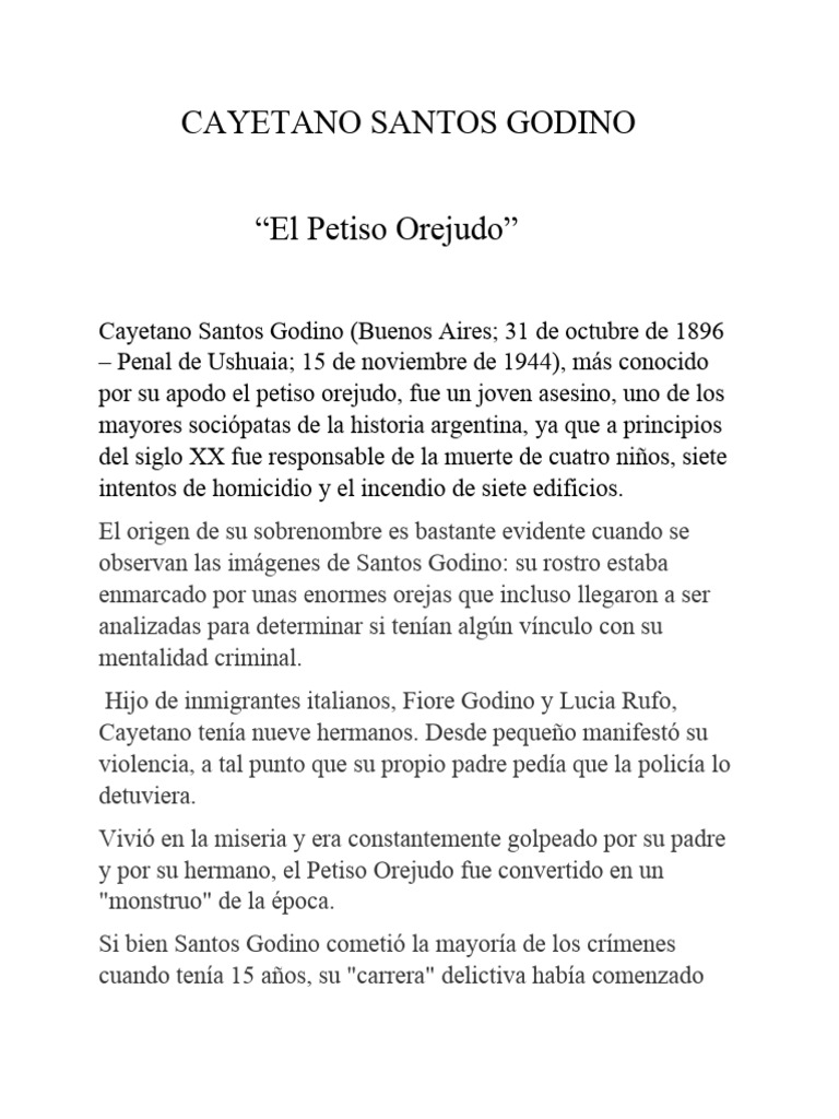 CAYETANO SANTOS GODINO | PDF | Justicia penal | Crimen y violencia