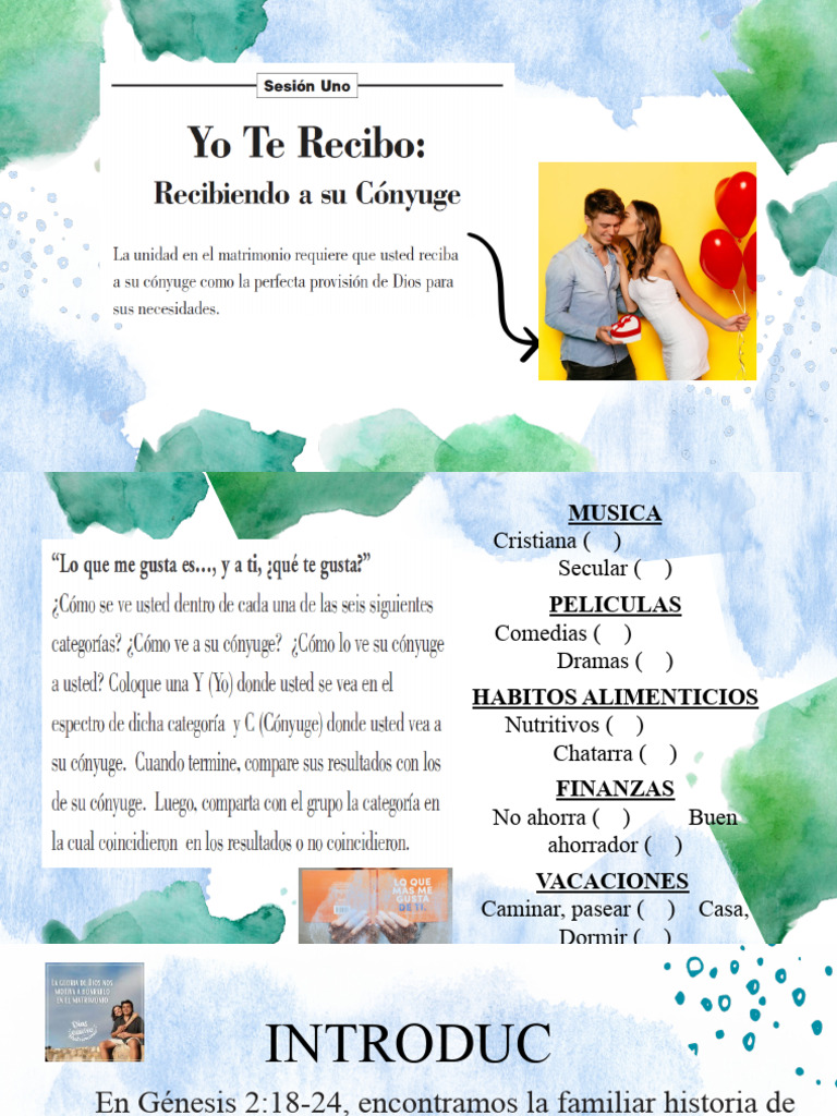 TEMA 1 Sesion Uno Yo Te Recibo | PDF | Adán y Eva | Víspera