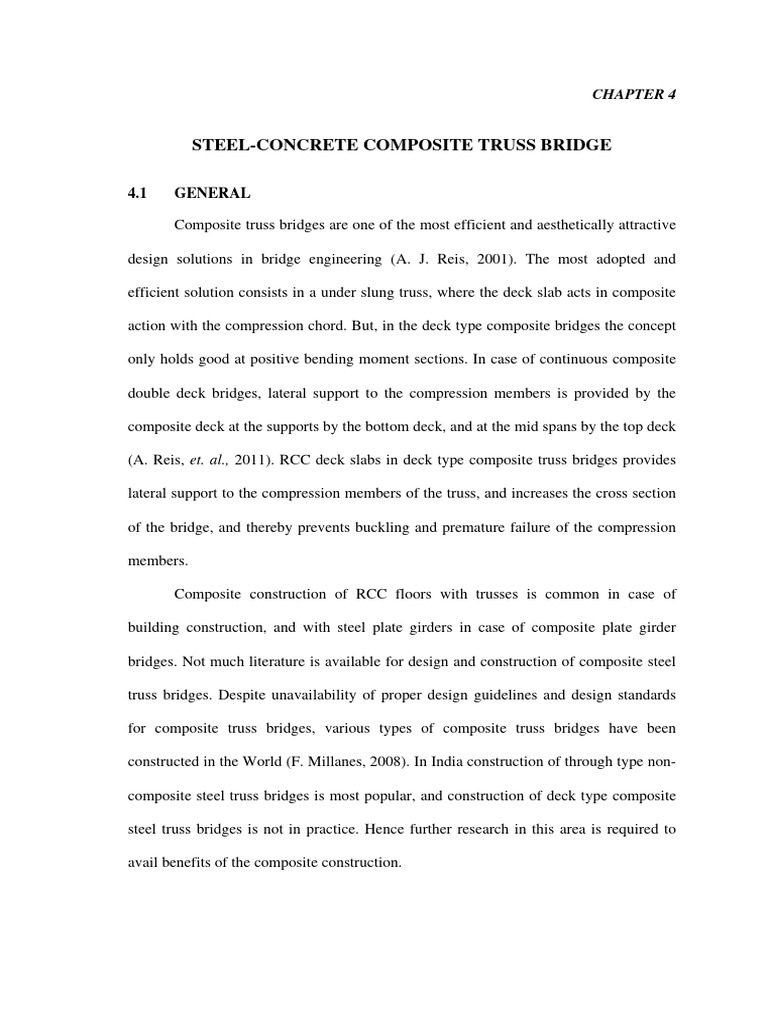 Chapter 4 STEEL-CONCRETE COMPOSITE TRUSS BRIDGE | PDF | Truss ...