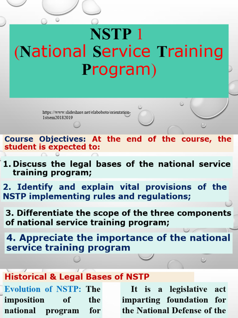 NSTP 1 NSTP IRR Historical Legal Bases | PDF | Politics | Law