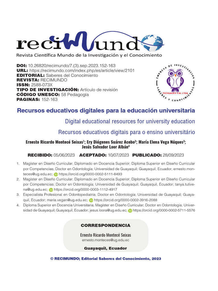 Recursos digitales en educación universitaria | PDF | Moodle | Enseñando